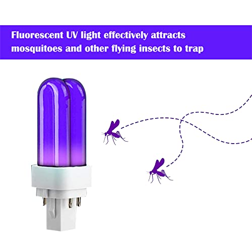 2 Pack Bug Zapper Replacement Bulbs,7W UV Light Ultraviolet Mosquito Killer Lamp 1/2 Acre Trap Replacement Bulb,4-pin Base 41050 Bulbs for DynaTrap DT1050 DT1100 DT1250 DT1260