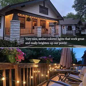 GHUSTAR 150FT Outdoor LED String Lights, G40 Patio Lights with 75pcs Bulbs 1W, Waterproof Shatterproof Dimmable Globe Outside Hanging Lights for Backyard, Cafe & Bistro