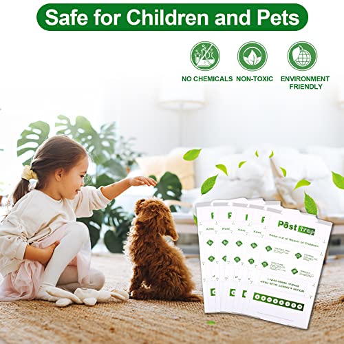 Protecker Super Sticky Glue Traps Bugs Mice Pest Control, Mouse Traps Indoor Home No Kill Safe Pets Strong Enough,Insect Snap Trap Sticky Indoor Glue Boards Easy to Use Around The House,20PCS