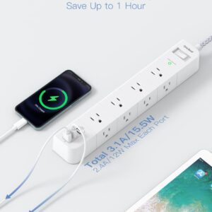 Outlet Extender with Night Light and Surge Protector with USB Bundle