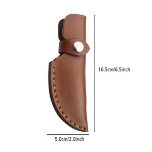 Leather Knife Sheath, Straight Knife Holster Knife Blade Cover Belt Knife Case for 3.7" Blade Knife