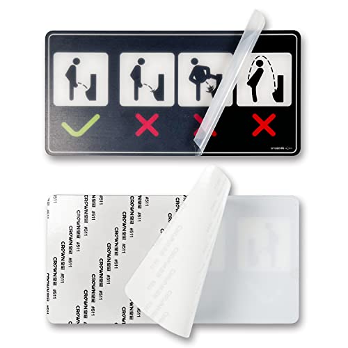 Funny Bathroom Signs 2 Pack 4" x 8" Premium Acrylic Urinal Signs Funny "Please Stand Closer"