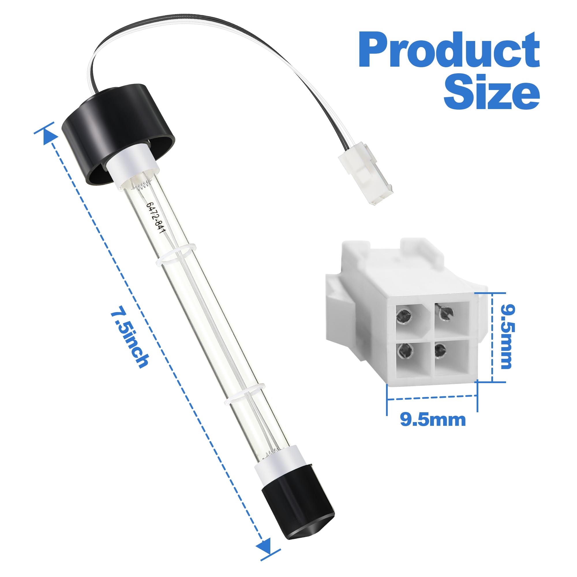 Kittmip 6472-841 Pool and Spa UV Bulb Replacement Parts Compatible with Sundance Hot Tub Spas Water Purification System, Complete Assemble with Gasket and Connector (2)