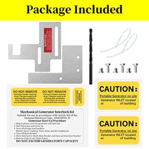 KIWOEN Generator Interlock Kit Compatible with Murray or Siemens 150 or 200 amp Panels. 7/8 to 1 1/4 in Between Main and Generator Circuit Breakers,Safety Manual Lockout Transfer Switch