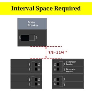 KIWOEN Generator Interlock Kit Compatible with Murray or Siemens 150 or 200 amp Panels. 7/8 to 1 1/4 in Between Main and Generator Circuit Breakers,Safety Manual Lockout Transfer Switch