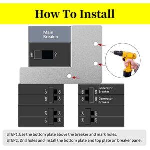 KIWOEN Generator Interlock Kit Compatible with Murray or Siemens 150 or 200 amp Panels. 7/8 to 1 1/4 in Between Main and Generator Circuit Breakers,Safety Manual Lockout Transfer Switch