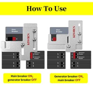 KIWOEN Generator Interlock Kit Compatible with Murray or Siemens 150 or 200 amp Panels. 7/8 to 1 1/4 in Between Main and Generator Circuit Breakers,Safety Manual Lockout Transfer Switch