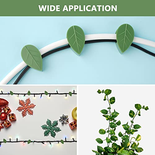 Greastar 30pcs Plant Clips,Plant Clips for Climbing Plants,Plant Climbing Wall Fixture Clips Support Vines and Wires to Hang on Wall, Leaf Shaped Holder for Home Decoration and Organizing