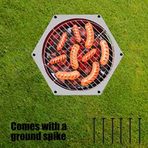 EJPTOYS Yegbong-Outdoor Heat Resistant Fiberglass Fire Pit Mat, BBQ Mat, Hexagon BBQ Mat Fire Pit Mat. Fire Mat Deck Protection. Suitable for Outdoor Decks, Grass, Patios, Grounds.