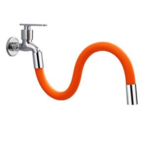 Faucet Extension Tubes Flexible for Kitchen Sink 360 Degrees Flexible Leader Hose 720 Degree Fixation in any Position Faucet Aerator Extension Device Sink Faucet Sprayer Attachment Faucet Hose (50cm)