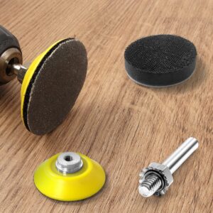 2 Inch Sanding Disc 120 Pcs Wet Dry Hook and Loop Sandpaper Pads Kit 60-10000 Grits 1/4 in Backer Plate and Foam Buffering Pad for Wood, Metal, Car, Drywall, Drill Grinder Rotary Tools Attachment