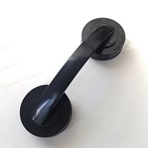 WANLIAN-Powerful Suction Cup Glass Mirror Door Handle, Refrigerator Drawer Bathroom Suction Cup Wall handrail, Bathtub Shower Handle Kitchen Drawer Cabinet Handle Suction Cup (Black Large)