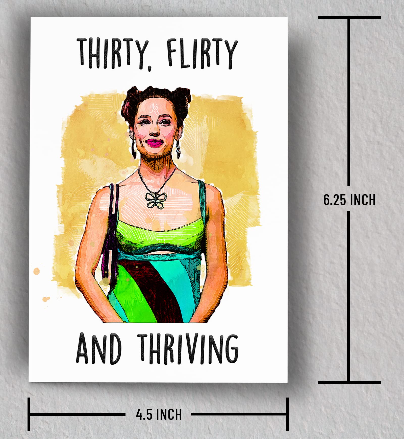 Thirty and Flirty 30TH Birthday Card | Jenna Rink | Sassy Card for Sister, Girlfriend | Funny Romantic Movie Blank Card