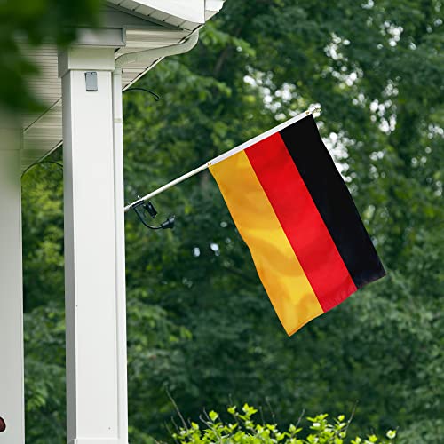 XIFAN Premium Nylon Germany German Flag 3x5 Outdoor, Double Sided Heavy Duty 210D Nylon German National Country Flags, Strongest Longest Lasting with Sewn Stripes/4 Stitch Hemming/Brass Grommets