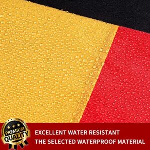 XIFAN Premium Nylon Germany German Flag 3x5 Outdoor, Double Sided Heavy Duty 210D Nylon German National Country Flags, Strongest Longest Lasting with Sewn Stripes/4 Stitch Hemming/Brass Grommets