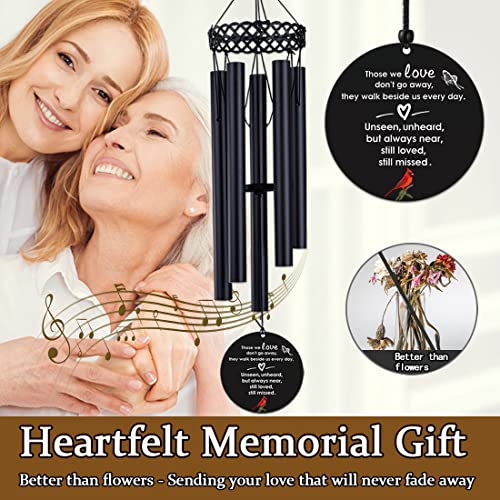 Cardinal Memorial Wind Chimes for Outside,Sympathy Windchime for Loss of Loved One,Sympathy Memorial Gifts in Memory of Mother Father Mom Husband Dad Son,Bereavement Wind Chimes Outdoor Deep Tone