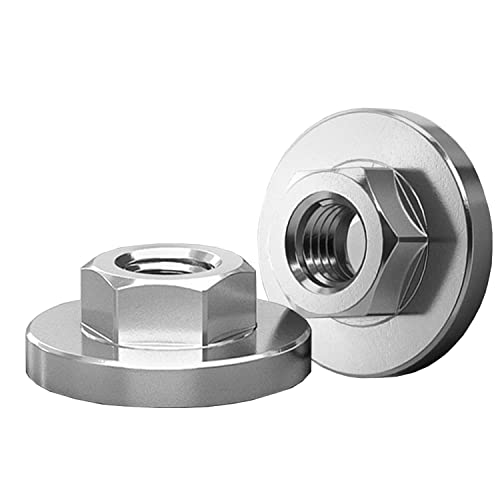 Metal Grinder Nuts M10 Angle Grinder Hexagon Angle Grinder Nuts Stainless Steel Polishing Angle Grinder Machine Flange Nut Accessories Parts for 100 Type Angle Grinder