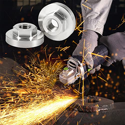 Metal Grinder Nuts M10 Angle Grinder Hexagon Angle Grinder Nuts Stainless Steel Polishing Angle Grinder Machine Flange Nut Accessories Parts for 100 Type Angle Grinder