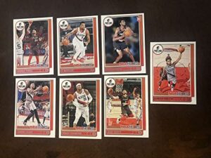 2021-22 panini nba hoops portland trail blazers trailblazers team set includes rookies (hand collated) of 7 cards: #61 damian lillard portland trail blazers #71 norman powell portland trail blazers #81 cj mccollum portland trail blazers #91 robert covingt