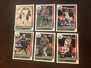 2021-22 panini nba hoops milwaukee bucks team set includes rookies (hand collated) of 6 cards: #73 brook lopez milwaukee bucks #83 khris middleton milwaukee bucks #93 donte divincenzo milwaukee bucks #103 giannis antetokounmpo milwaukee bucks #113 jrue ho