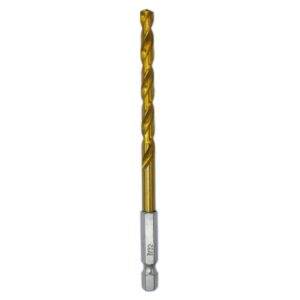 Pack of 6, 7/32-Inch Titanium Nitride Coated Drill Bit, Hex Shank, Premium M2 High Speed Steel, for Metal, Plastic, Wood