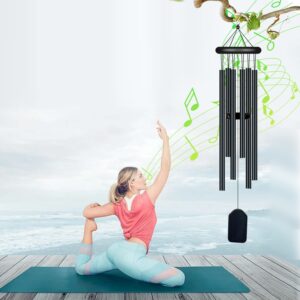 YEHSAL Garden Wind Chimes with 6 Aluminum Alloy Tubes and Hook,Memorial Wind Chimes for Home Decor Garden Patio Outdoor