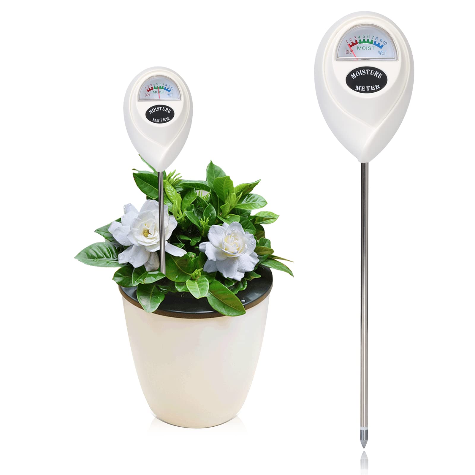 ONEDONE Moisture Meter, Soil Moisture Meter for House Plants Plant Moisture Meter with Cleaning Cloth Plant Water Meter for Gardening, Farming, Indoor and Outdoor Plants