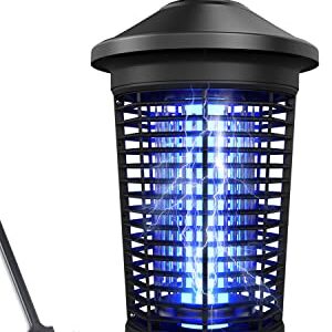 Bug Zapper Outdoor, FUZYKON Electric Mosquito Zapper, 4000V High Power Fly Zapper Indoor, Mosquito Trap with 3.4FT Cable,Waterproof Mosquito Killer for Home Camping