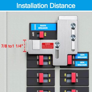 ACANORA Generator Interlock Kit for Murray or Siemens 150 and 200 Amp Panels, 7/8 to 1 1/4 Inches Spacing, Brushed Nickel