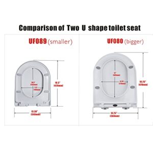 UF089 UF Small U Shape Toilet Seat For WinZo Compact Toilet, Heavy Duty Material Soft Close Easy Install Clean Design, White