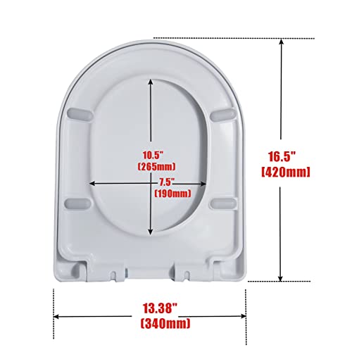 UF089 UF Small U Shape Toilet Seat For WinZo Compact Toilet, Heavy Duty Material Soft Close Easy Install Clean Design, White