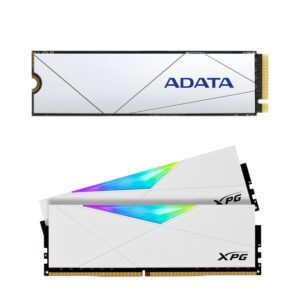 adata premium ssd 1tb pcie 4x4 nvme m.2 2280 ssd with xpg d50 rgb ddr4 3200mhz 2x8gb udimm ram kit bundle