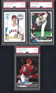 psa 10 shohei ohtani bowman heritage & topps update rookie 3 card lot graded psa gem mint 10 angels mvp superstar player