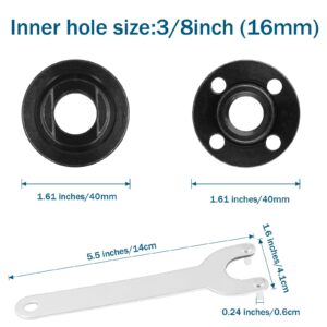 BokWin 7Pcs Angle Grinder Spanner Wrench Flange Nut 5/8 Inch Inner Outer Flange Lock Nut Compatible with Dewalt Milwaukee Makita 193465-4 Bosch Black & Decker Ryobi 4.5" 5" 5/8-11