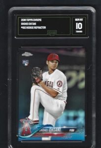 gem mint rookie refractor shohei ohtani 2018 topps chrome graded gma gem mint 10 angels mvp superstar player