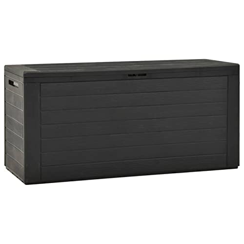 Festnight Patio Storage Box Storage Deck Box Outdoor Storage Container for Outdoor, Balcony Anthracite 45.7"x17.3"x21.7"