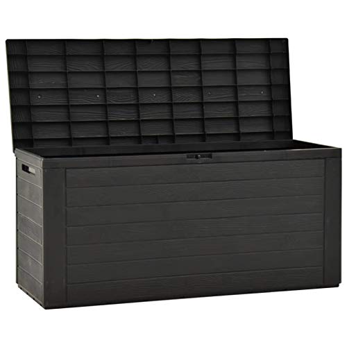 Festnight Patio Storage Box Storage Deck Box Outdoor Storage Container for Outdoor, Balcony Anthracite 45.7"x17.3"x21.7"