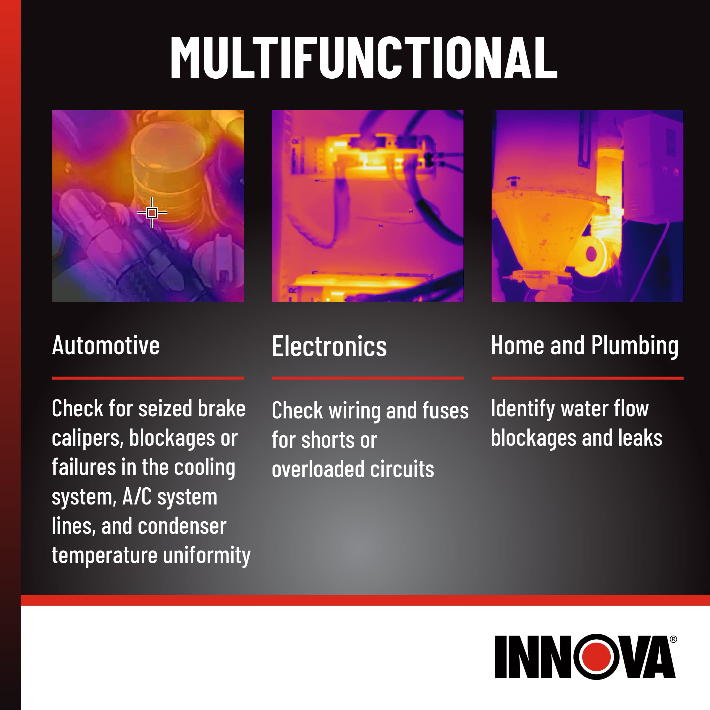 INNOVA 3360 Multi-Purpose Infrared Inspection Camera - Thermal Imaging Camera - 8.66 x 5.75 x 2.68 inches