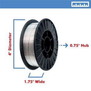 PGN Aluminum MIG Welding Wire - ER4043 .035 Inch - 1 Pound Spool - Aluminum MIG Wire with Silicon for Puddle Fluidity and Enhanced Weld Durability - For All Position Gas Welding