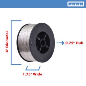 PGN Stainless Steel MIG Welding Wire - ER308L .035 Inch - 2 Pound Spool - Low-Carbon Mild Steel MIG Wire for Reduced Splatter and Better Corrosion Resistance - For All Position Gas Welding