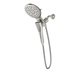 moen verso spot resist brushed nickel rainshower/handshower combination with infiniti dial and magnetix docking, 60" hose, 220c2epsrn