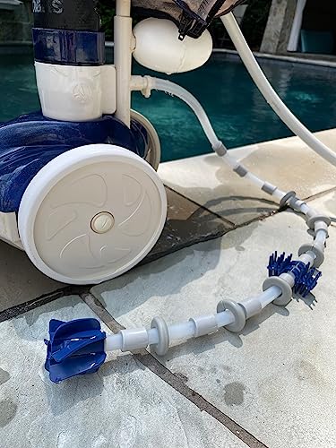 Swasher PRO No Spray- Tail Sweep Hose for Polaris/Pentair Pool Cleaner - Replaces Existing Hose with a Durable Rotating Flexible Scrubber and Brush to Improve Cleaning - NO FOAM to Replace