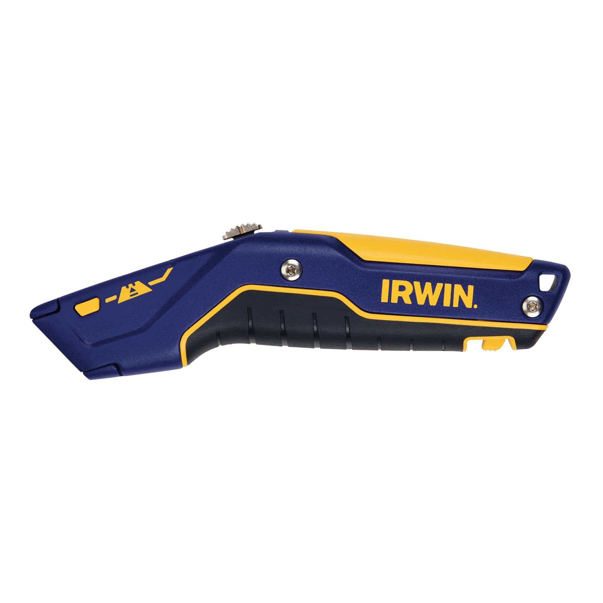 IRWIN Utility Knife, Carbon Steel Blade, Retractable, Foldable and Portable, Storage for Up To 5 Blades (IWHT10436)