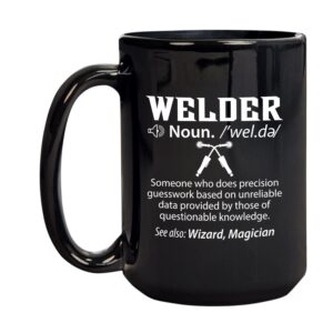 seecrab welder noun coffee mugs welder coffee cup for welders friends - awesome welder cup for men woman - welder mugs for birthday gifts graduation gifts - welder ceramic black tea cup 11oz 15oz