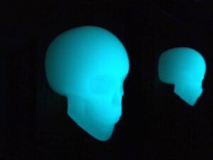 glow in the dark skull door knobs drawer knobs (set of 2)