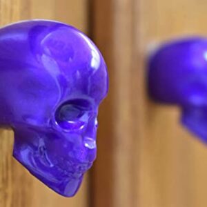 Purple Skull Door Knobs Drawer Knobs (Set of 2)