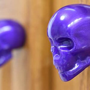 Purple Skull Door Knobs Drawer Knobs (Set of 2)