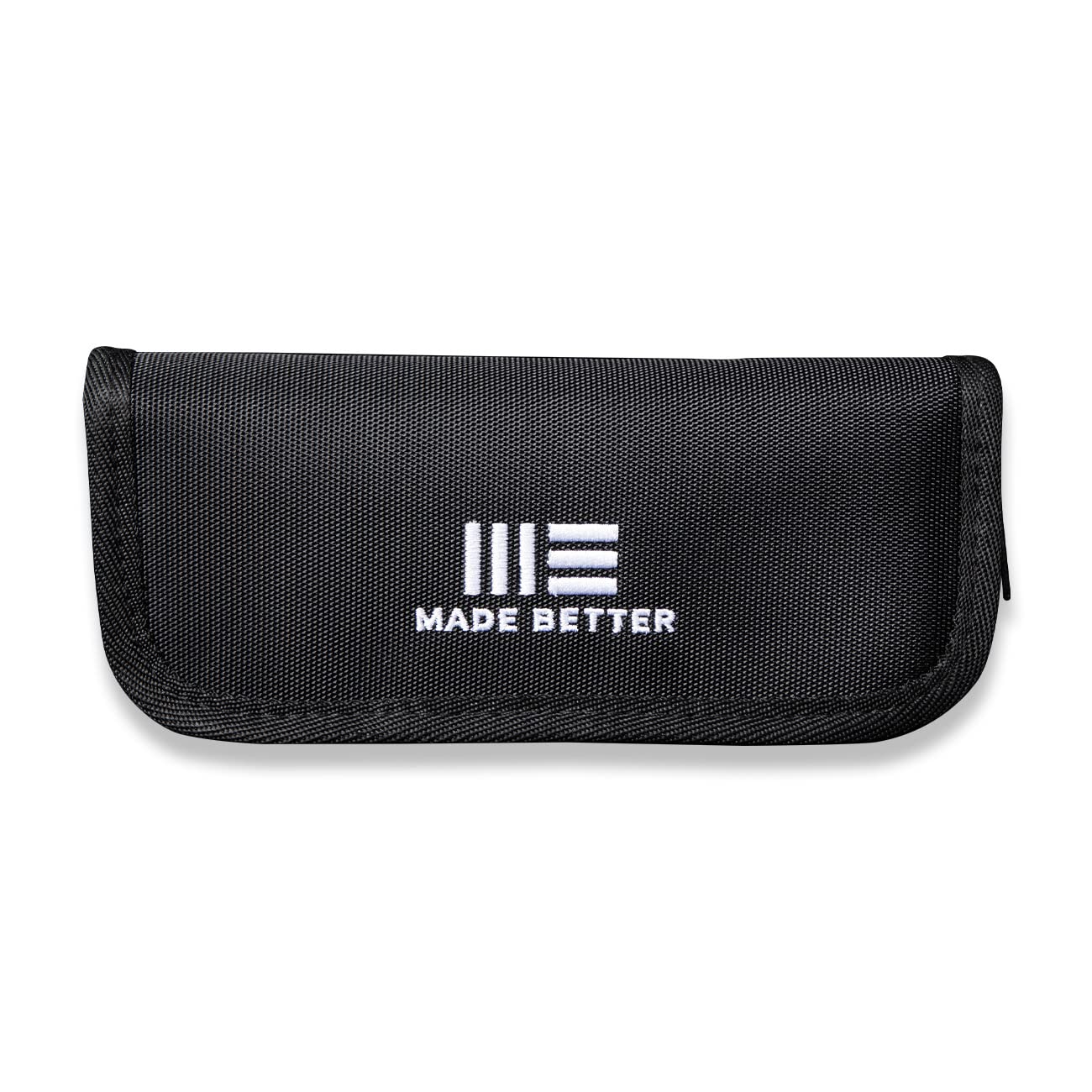 WeKnife Nylon Utility Knife Pouch - Compatible with 2 Knives for Carrying Folding Pocket Knives and Accessories - Includes A Polishing Cloth and Stickers WE-01 Black