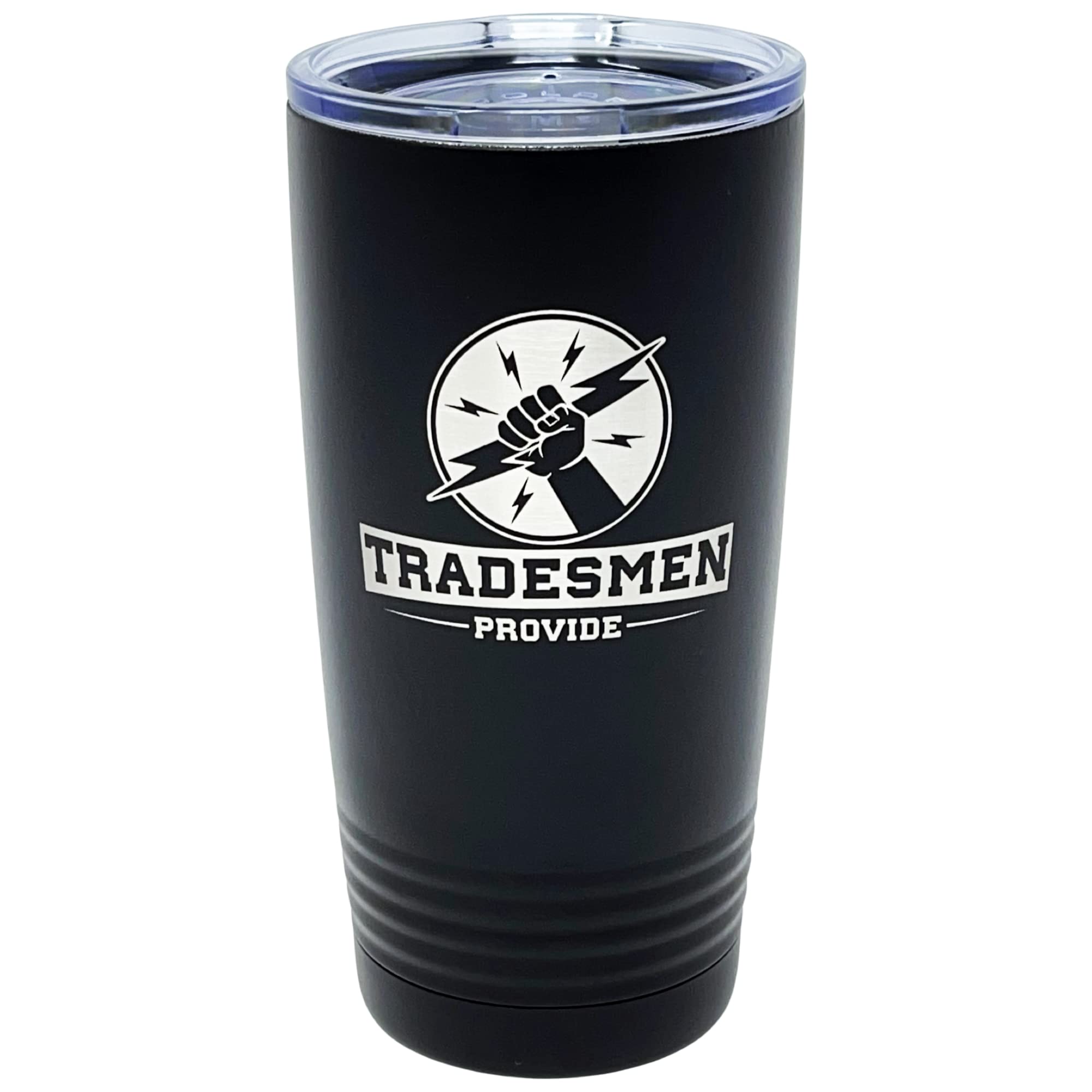 DoubleWall Vacuum Insulated Coffee Tumbler for the Skilled Working Man and Family- ‘TRADESMEN PROVIDE’ Tumbler, 20oz - Gifts for Electricians, Carpenters, Welders, and All Skilled Tradespeople