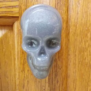 Sterling Silver Skull Door Knobs Drawer Knobs (Set of 2)